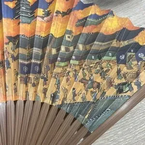 Accents | Colorful Decorative Ancient Japan Scene Hand Paper Fan | Poshmark